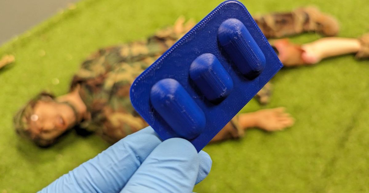 Combat wound medication pack prop for healthcare simulation by ...