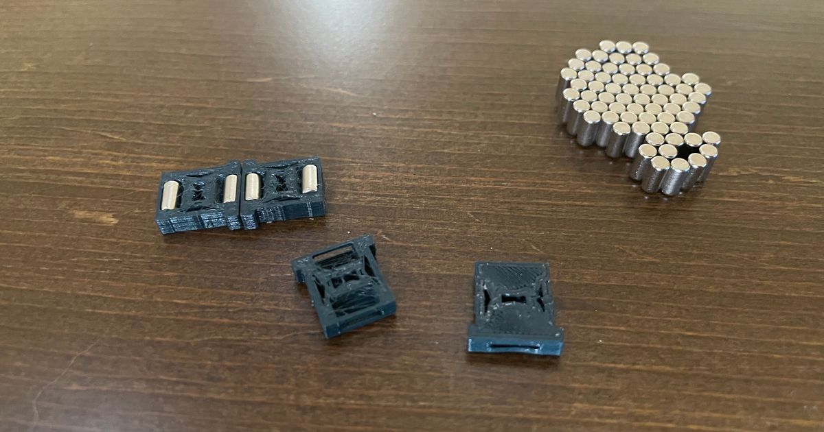 OpenLOCK Springy Double Magnetic Clip by Jark3d | Download free STL ...