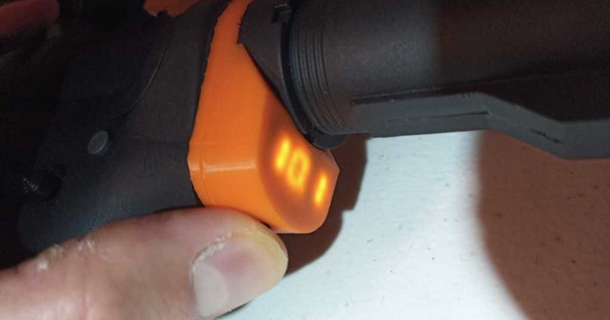 Airsoft M4 AEG stock spacer with volt meter by Matt | Download free STL ...