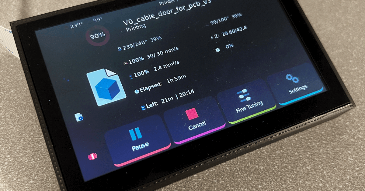 Frame for 5" inch Touchscreen by VAROE | Download free STL model ...