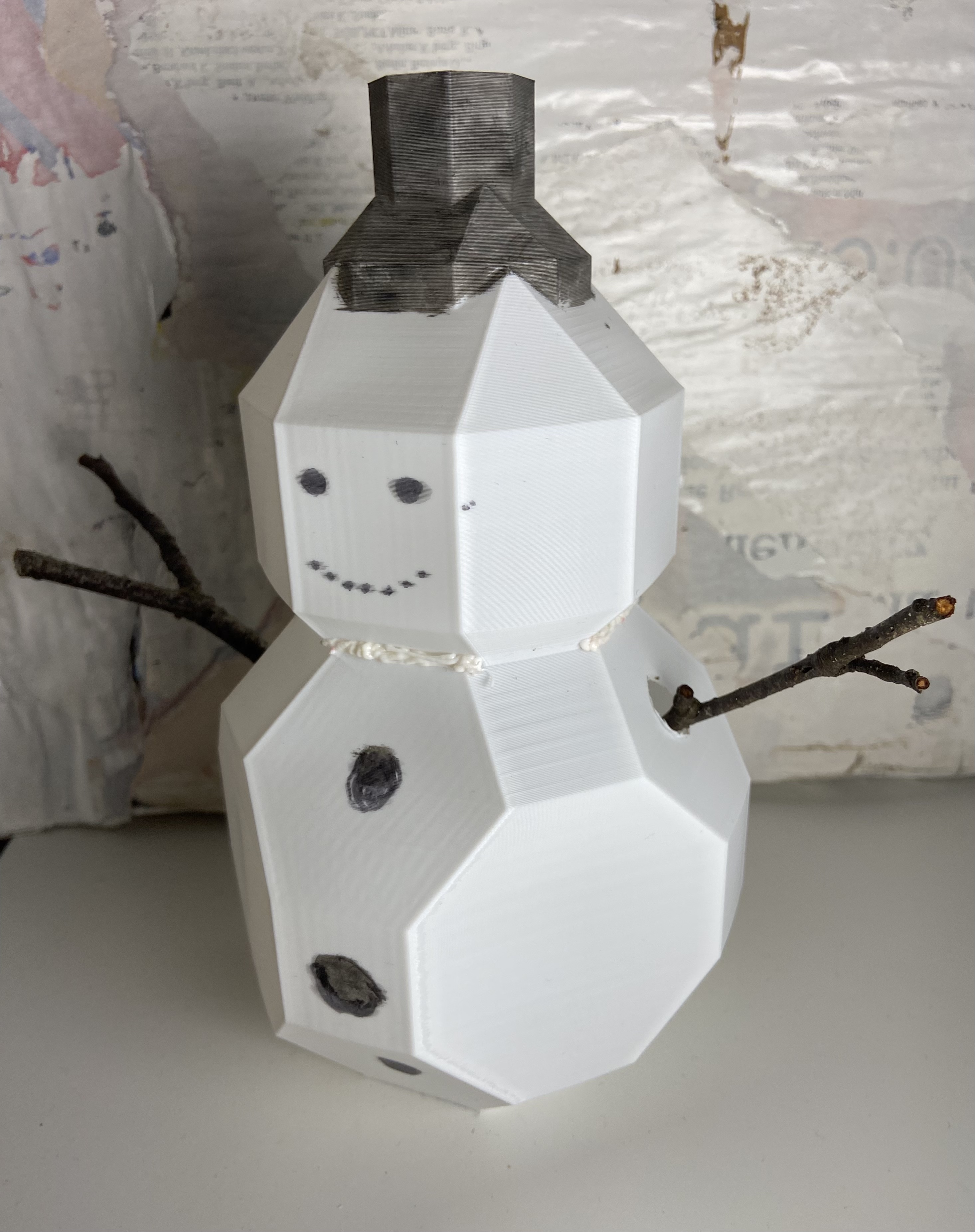 Polygon Snowman Vase by KIO-Design | Download free STL model ...