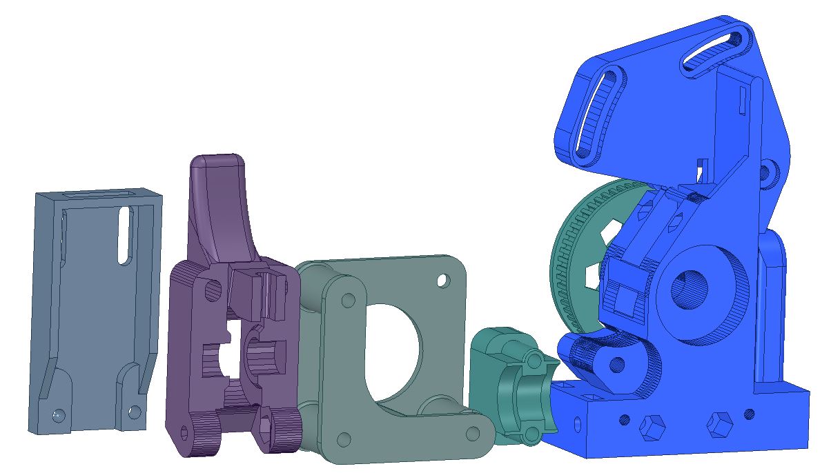 Inverted Belt Driven Wades Extruder by Slushpuppy154 | Download free ...