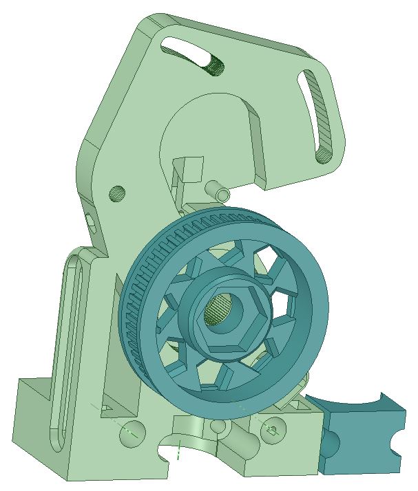 Inverted Belt Driven Wades Extruder by Slushpuppy154 | Download free ...