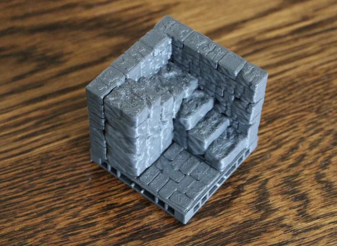 OpenLock Dungeon tile corner with stairs going up by DungeonHero ...