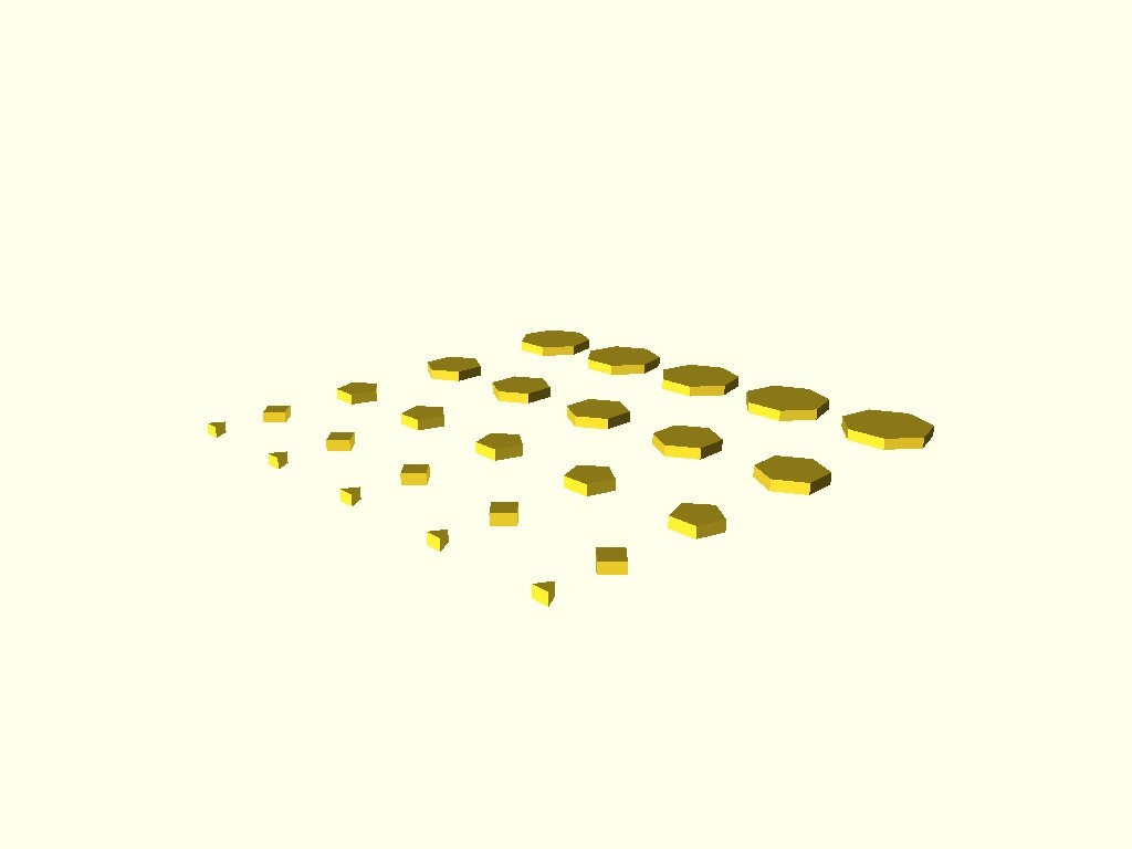 Polygon Tiles (parametric) by mcdanlj | Download free STL model ...