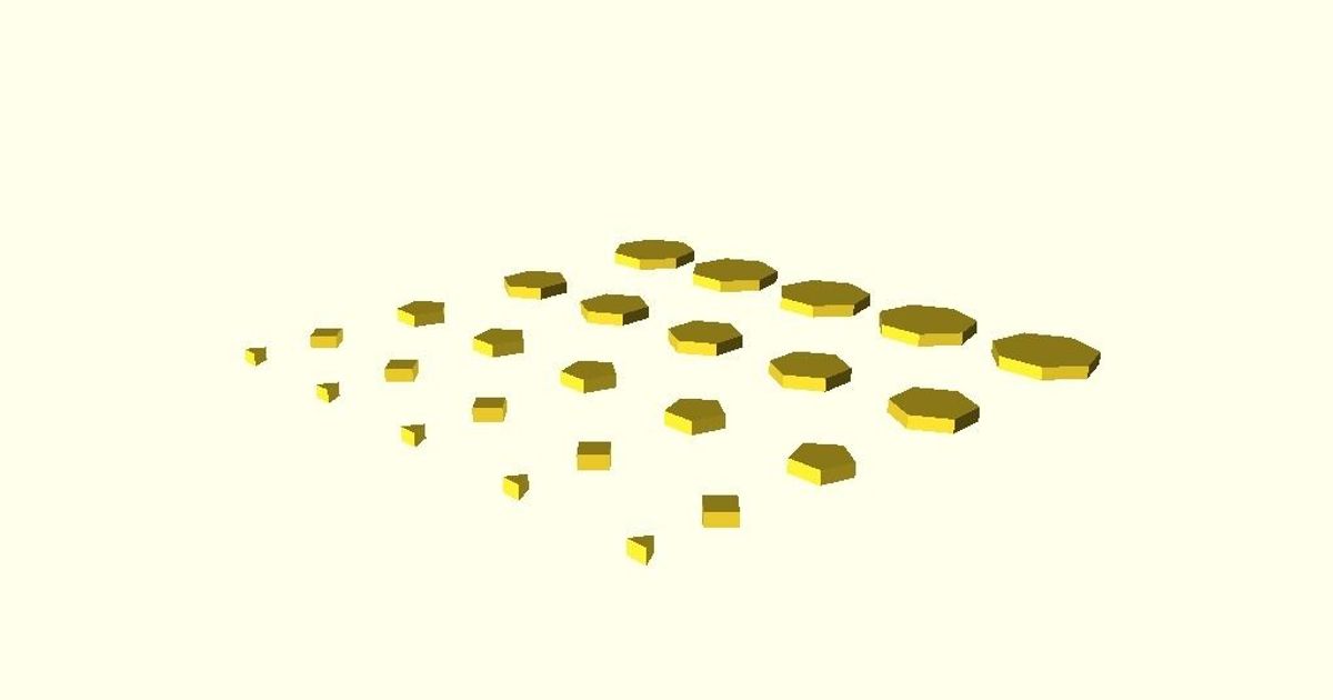 Polygon Tiles (parametric) by mcdanlj | Download free STL model ...