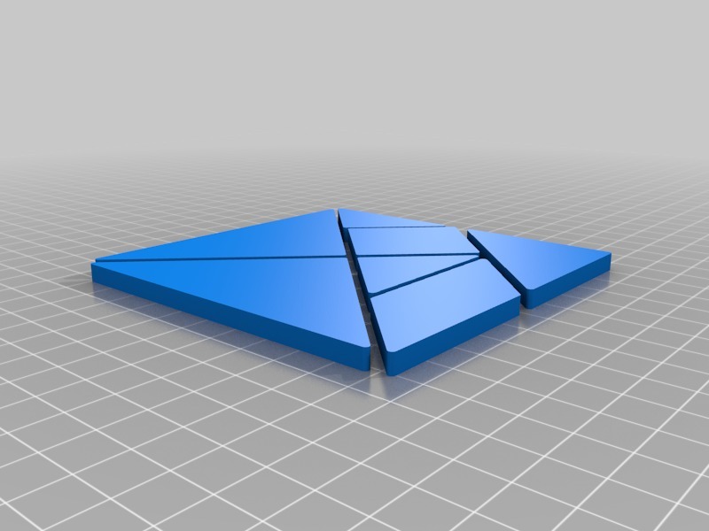 Parametric Tangram set by mcdanlj | Download free STL model ...