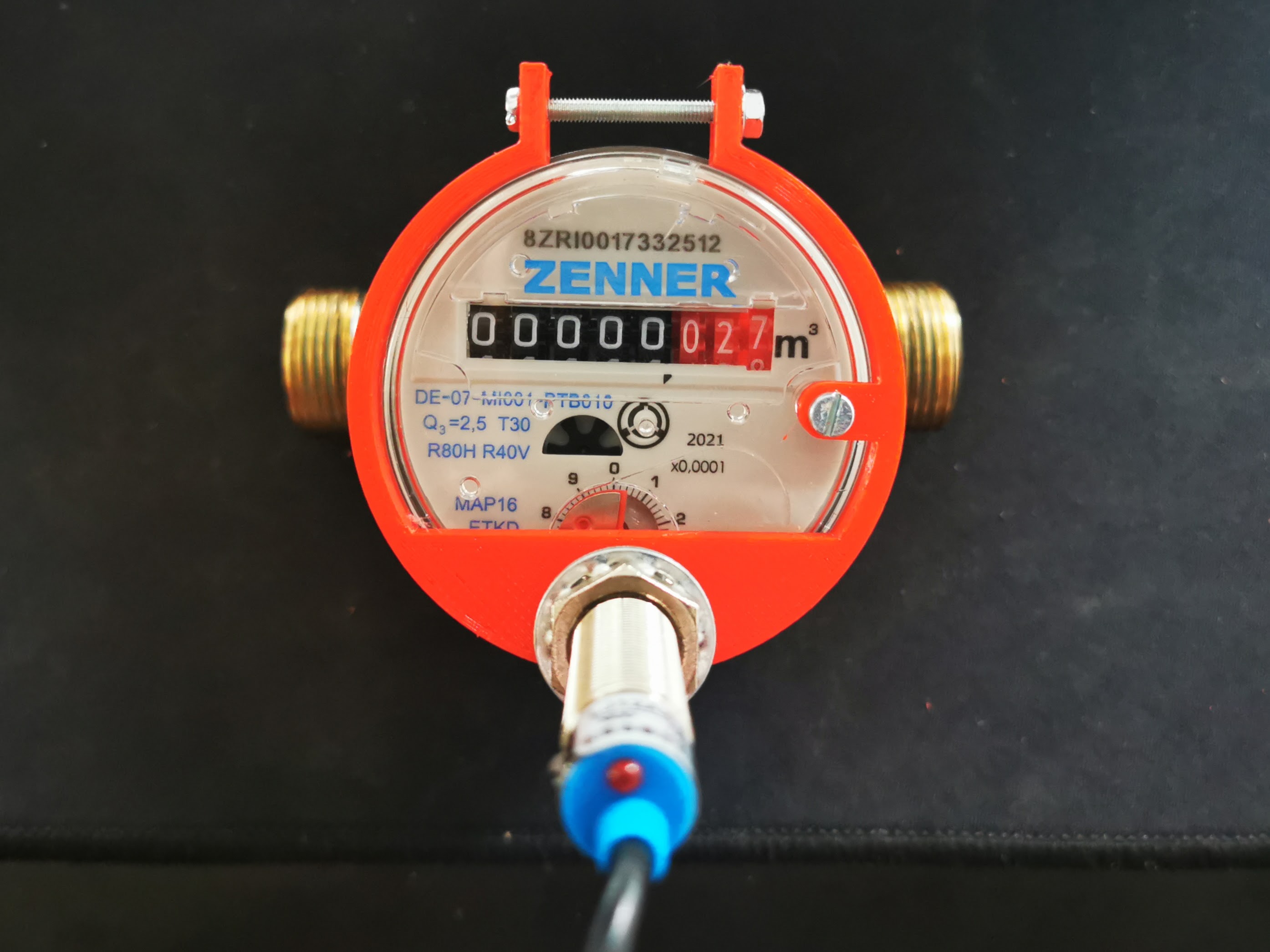 Proximity sensor holder for Zenner water meter by janosrusiczki ...