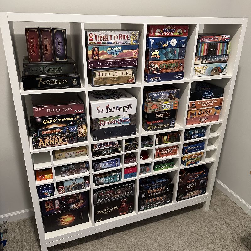 Ikea Kallax Wine Rack mod for small board games by jrec Download free STL model Printables