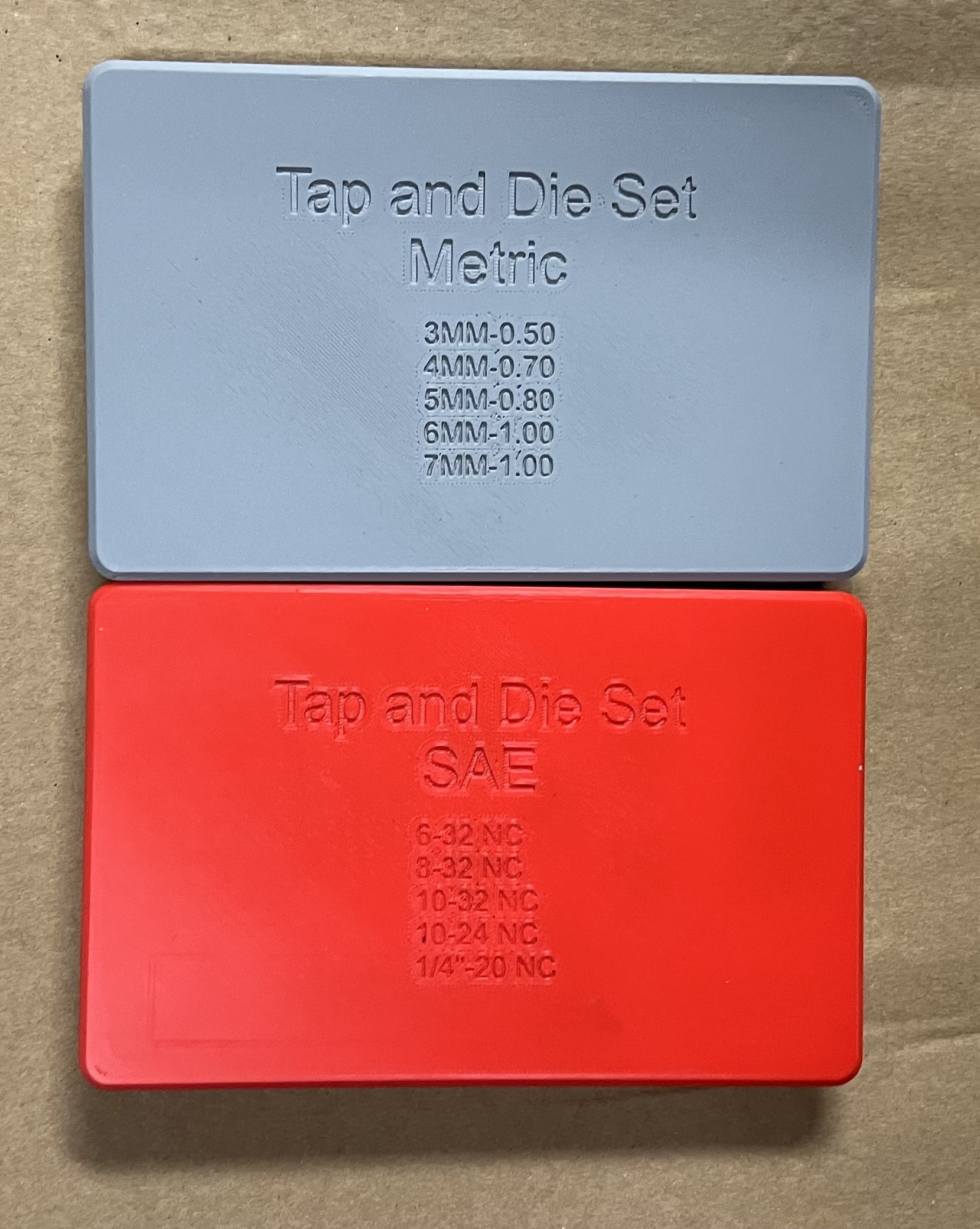 Tap and Die Set Case with SAE and Metric Markings on Lid by btrout ...