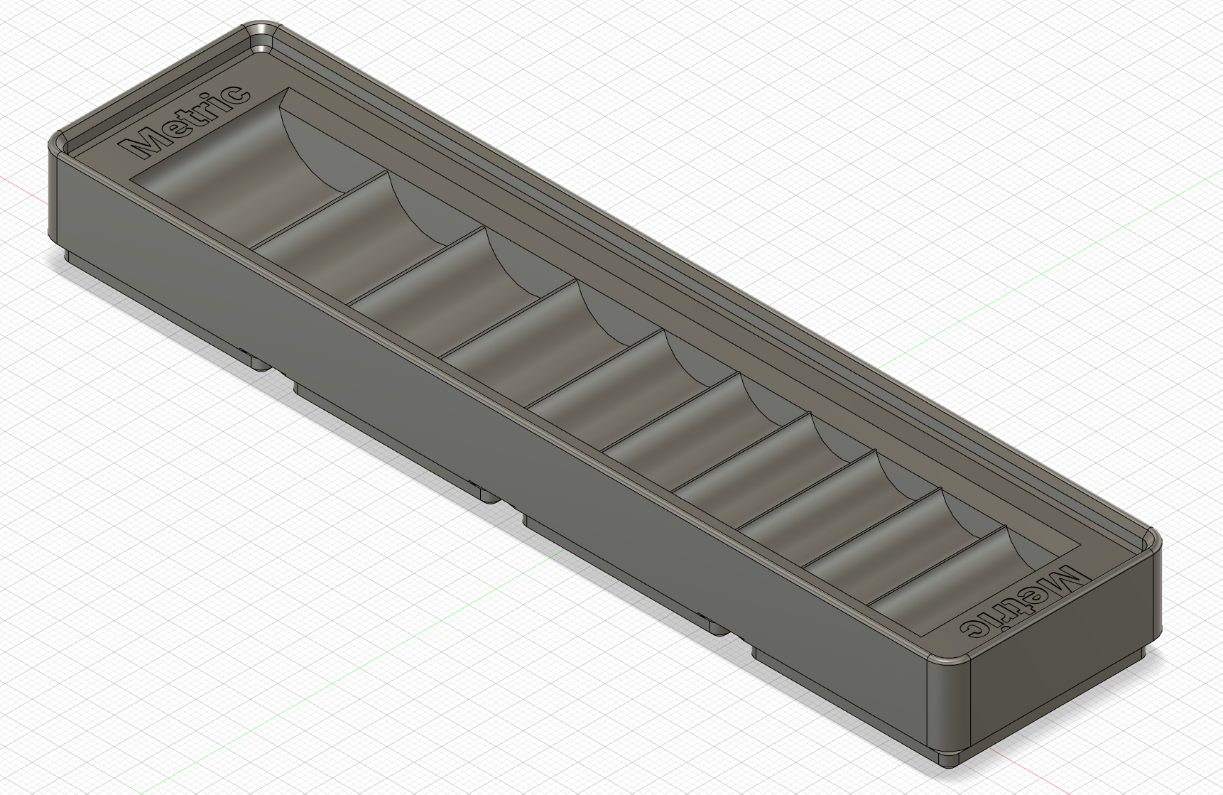 1/4" HF Socket Storage Gridfinity 1x4 SAE/Metric par Huerta ...