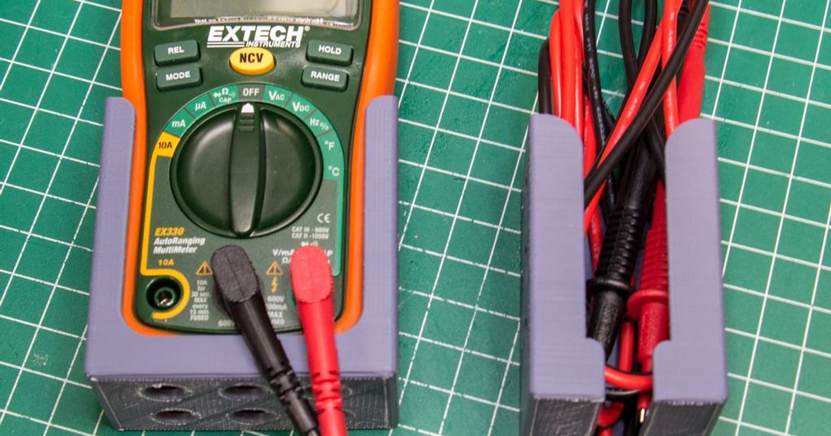 Extech EX330 Multimeter & Lead Wall Mount by Bobot | Download free STL ...