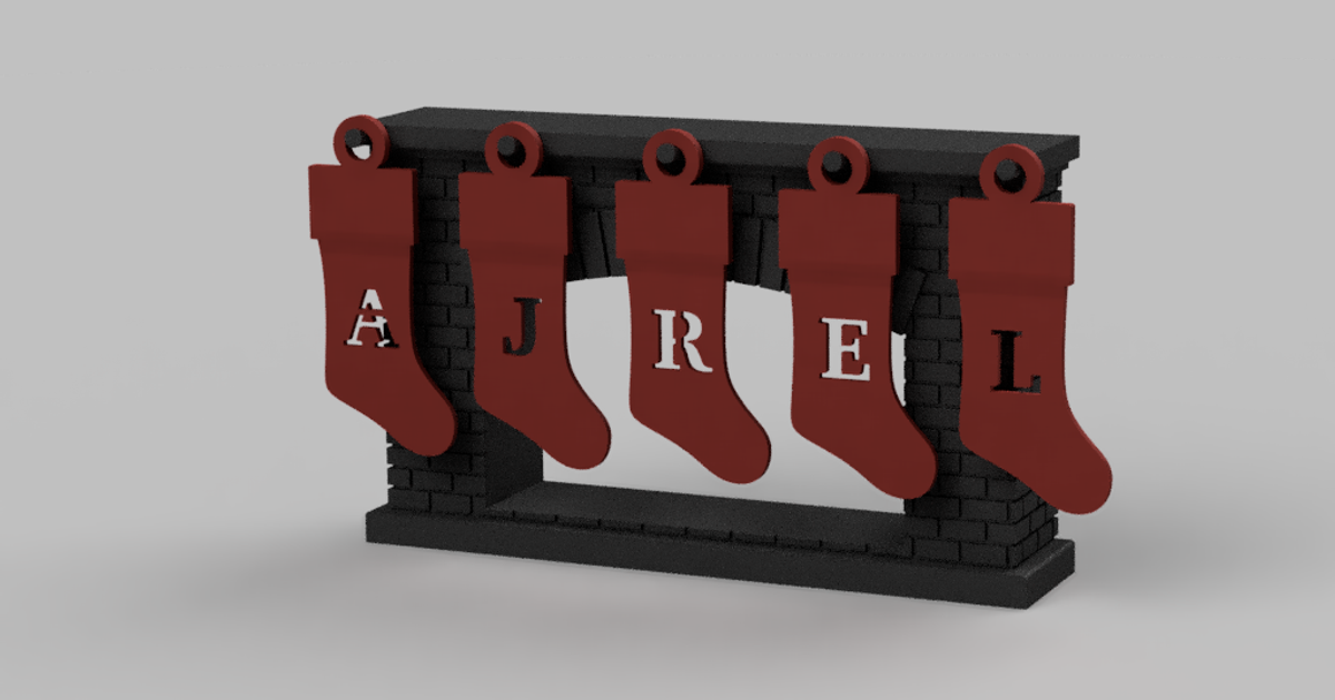 Personalized Stocking Hanger Decoration by MooseMath | Download free ...