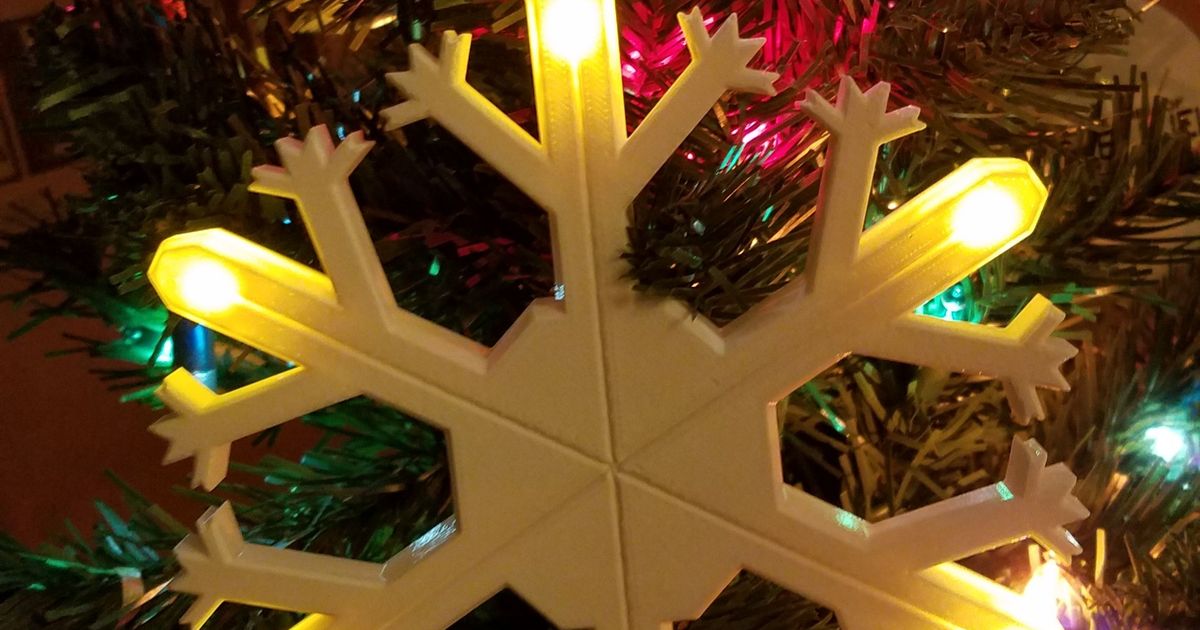Light Up Snowflake Ornament by Foreman | Download free STL model ...