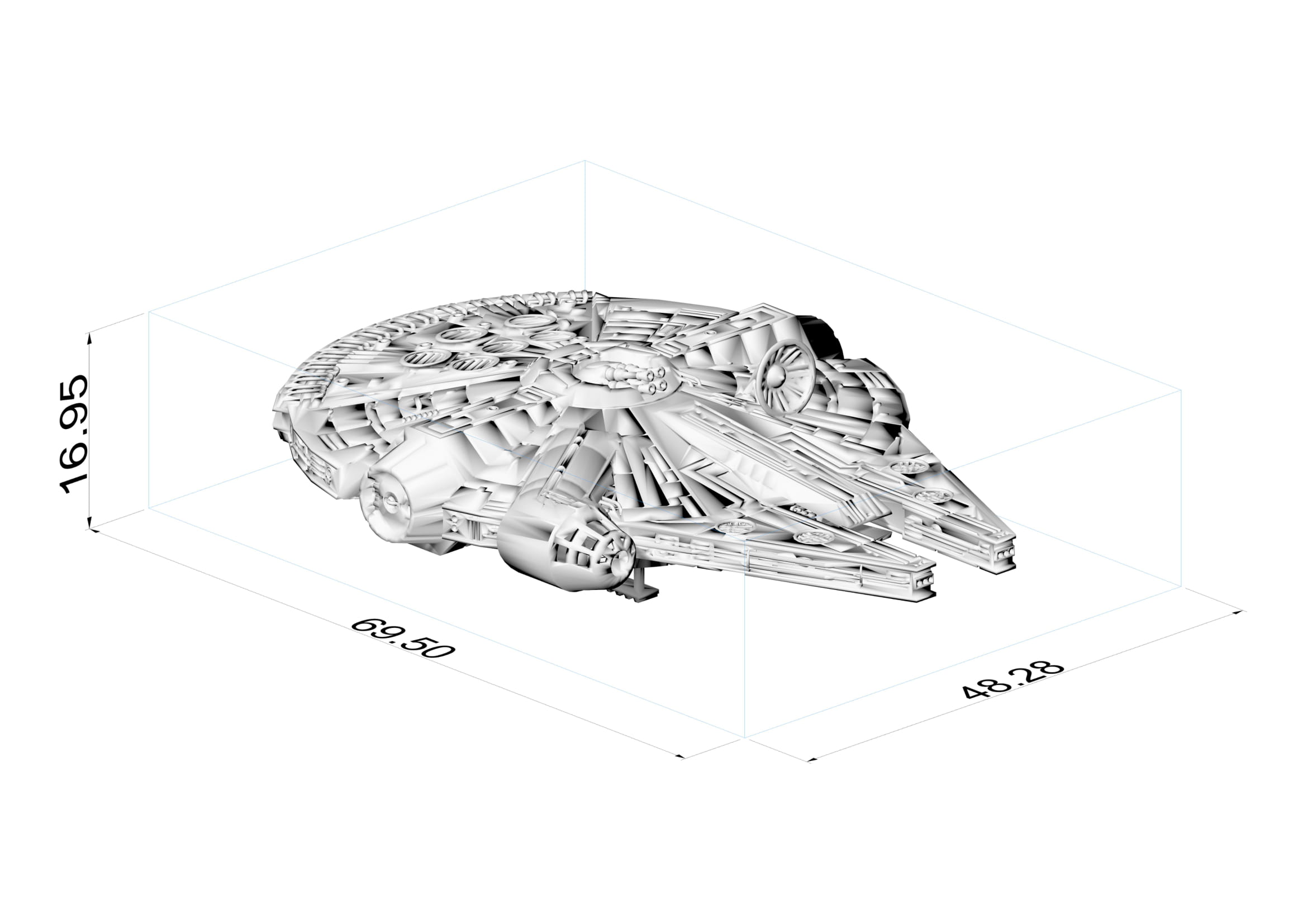 Millennium Falcon 1:500 by Maciej | Download free STL model ...