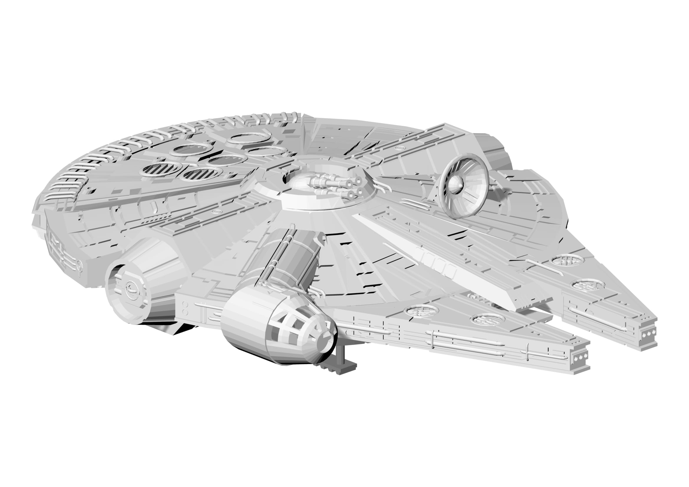 Millennium Falcon 1:500 by Maciej | Download free STL model ...