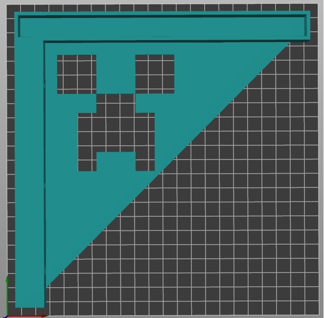 Wall shelf bracket Minecraft Creeper by MichaelP | Download free STL ...
