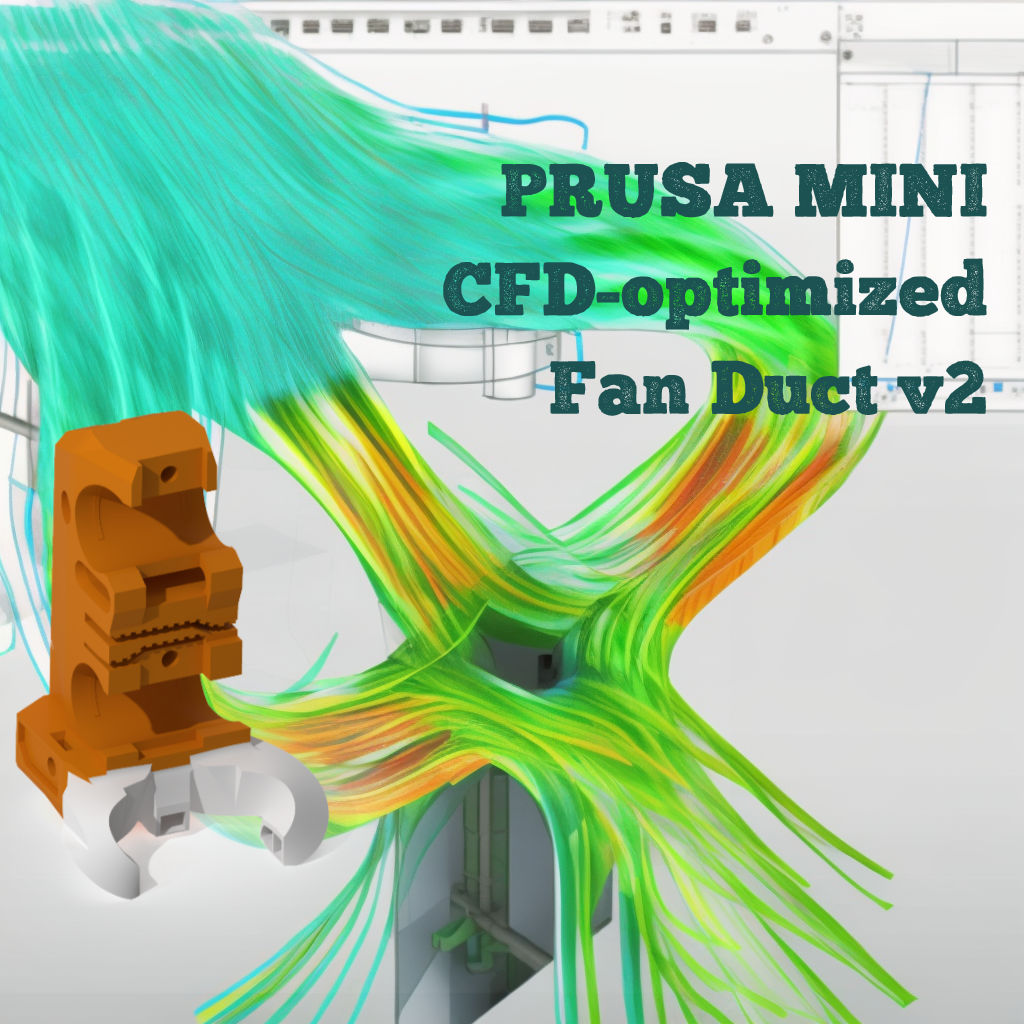 Prusa Mini+ CFD-optimized Fan Duct v2 by sonderjul | Download free STL ...
