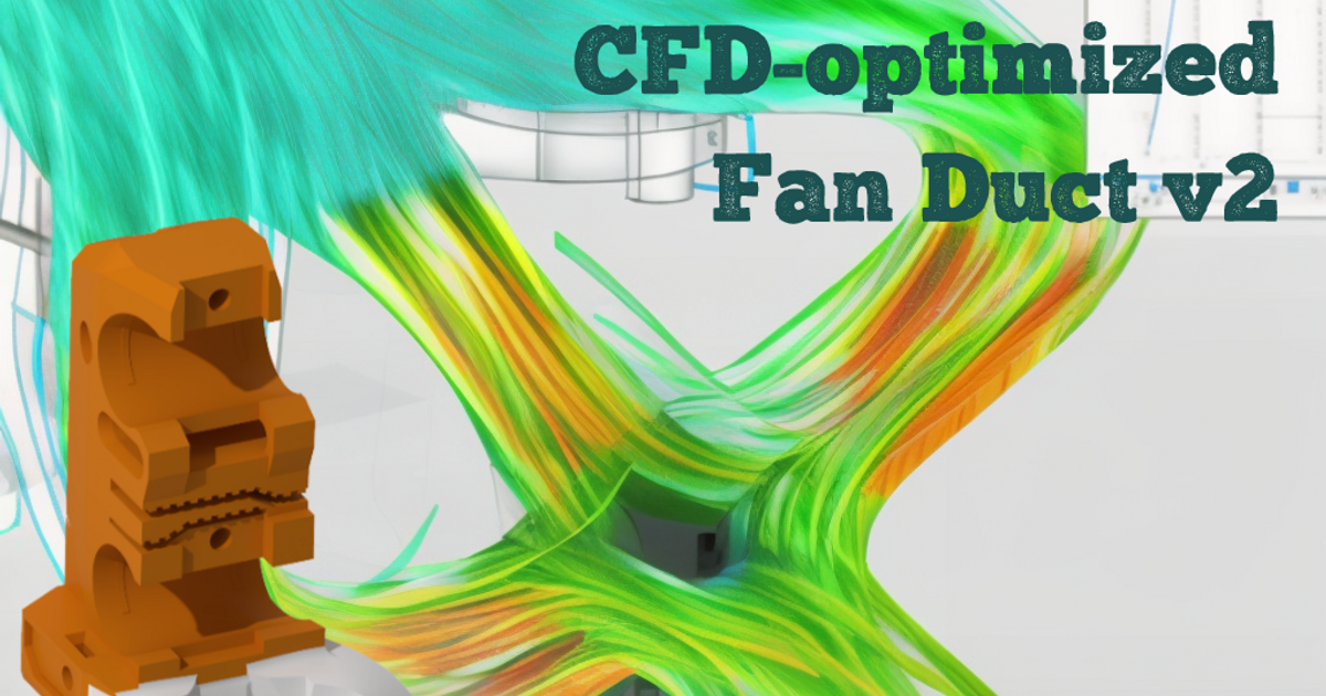 Prusa Mini+ CFD-optimized Fan Duct v2 by sonderjul | Download free STL model | Printables.com