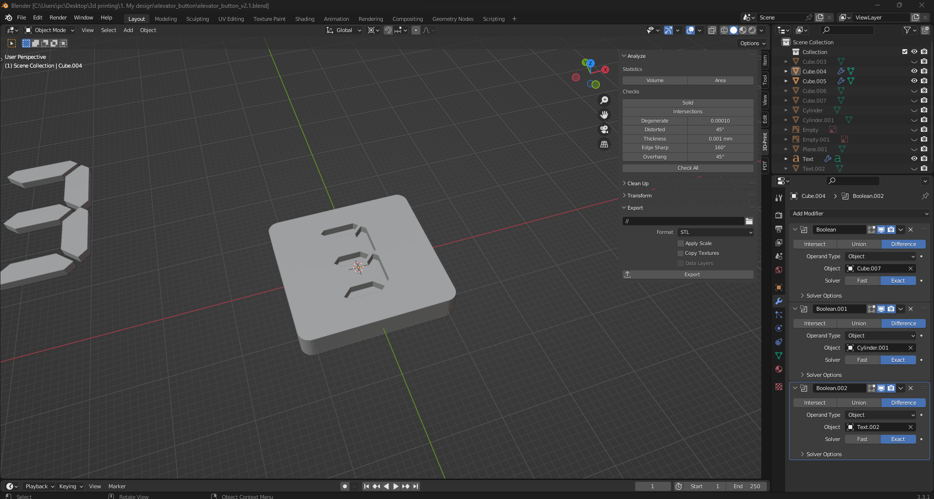 Elevator Button by braga3dprint | Download free STL model | Printables.com
