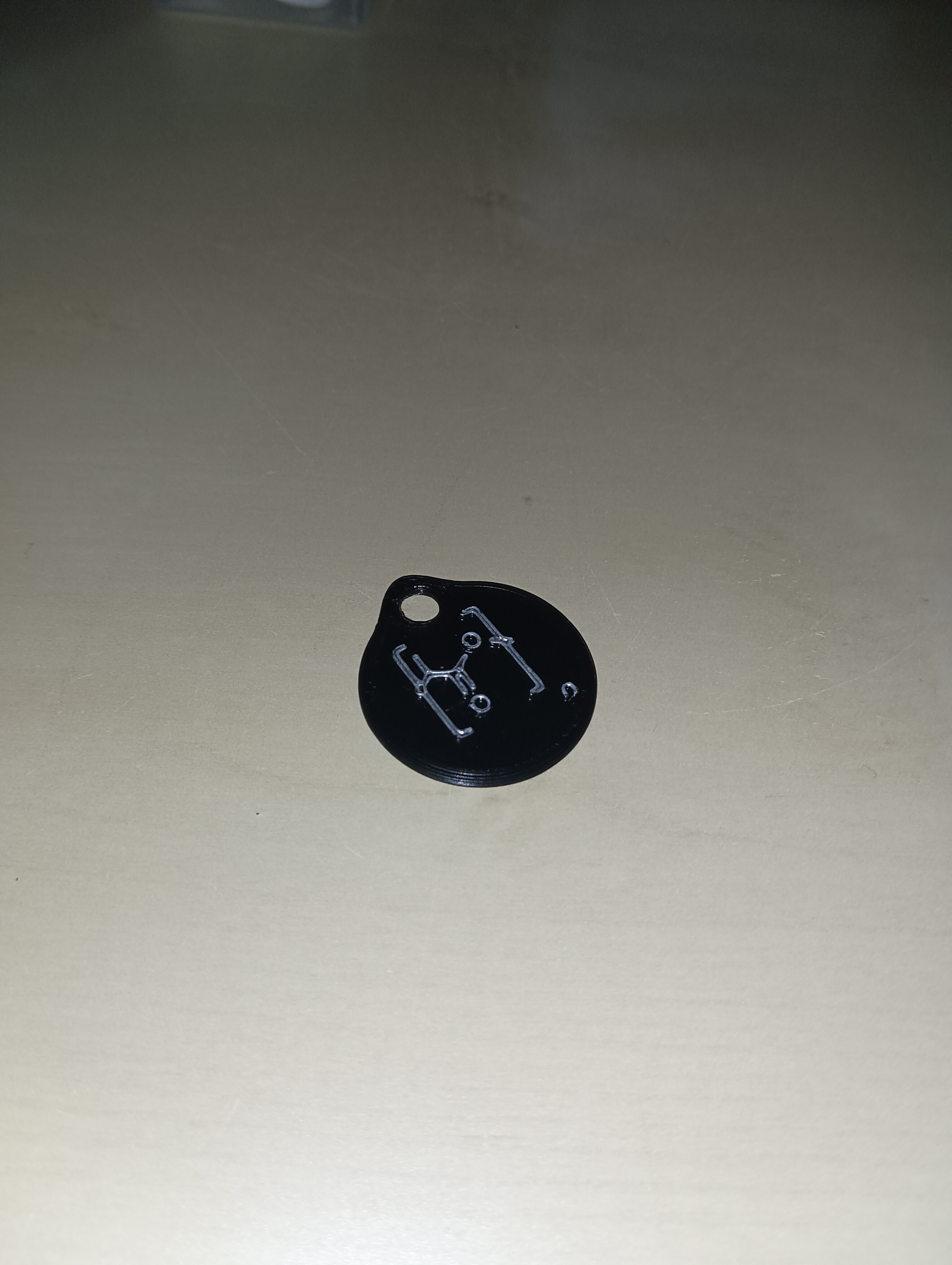 Keychain with PLA chemical structure that unlocks shopping carts by ...