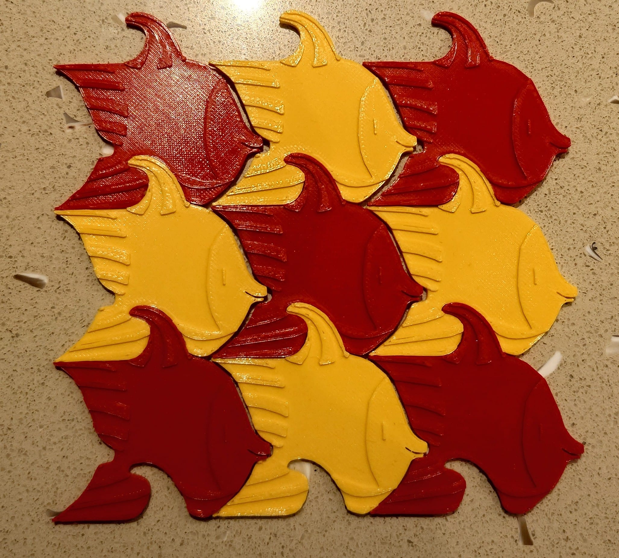 Tessellating Fish Tiles by daGill | Download free STL model ...