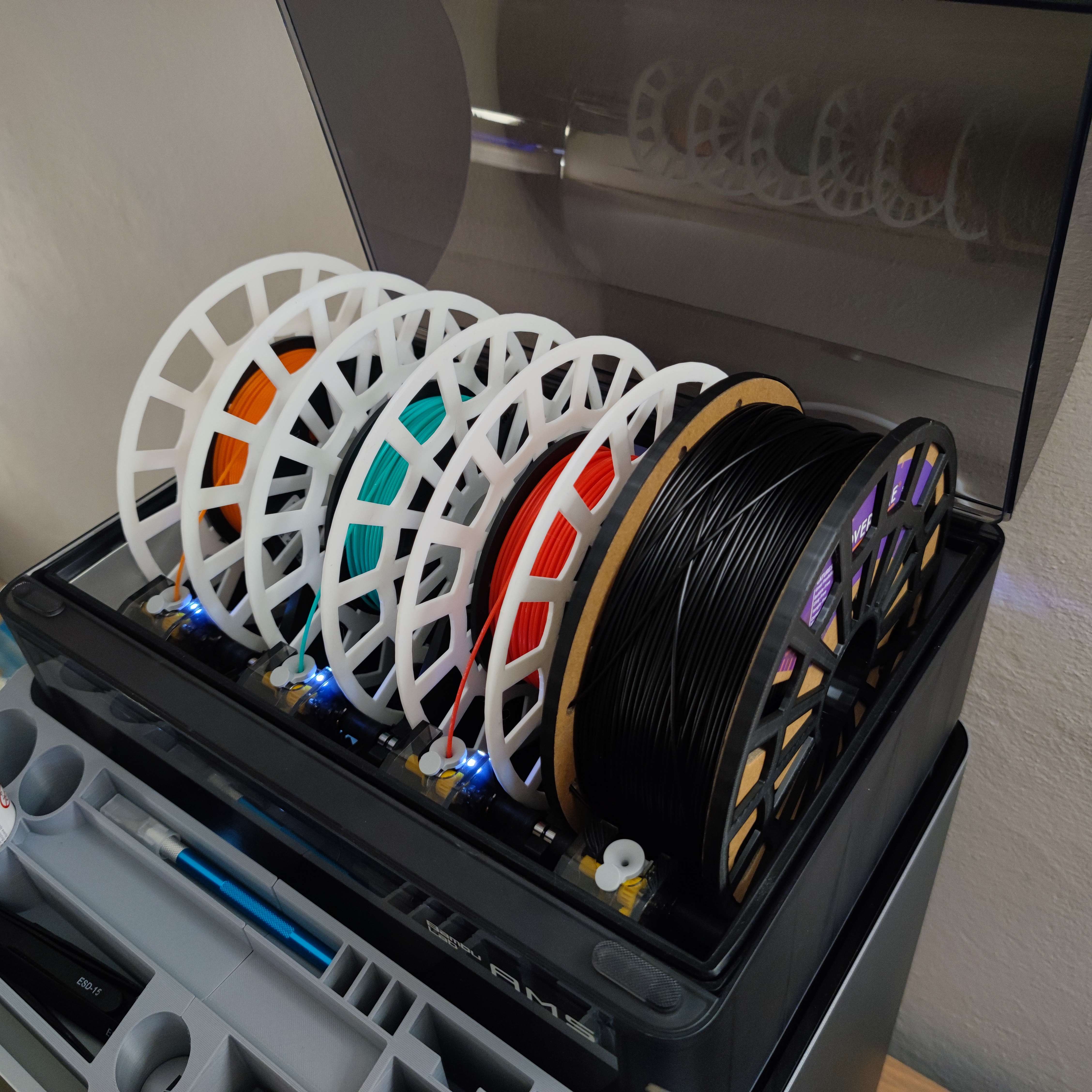 Spool Adapters for cardboard or 250g spools to work with Bambu Lab AMS ...