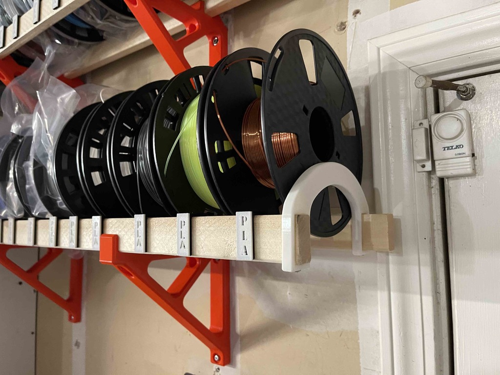 Filament Shelf Bracket With Divider/Endstop and Labels for USA 1"x2" by ...
