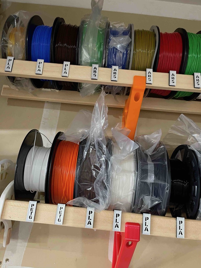 Filament Shelf Bracket With Divider/Endstop and Labels for USA 1"x2" by ...