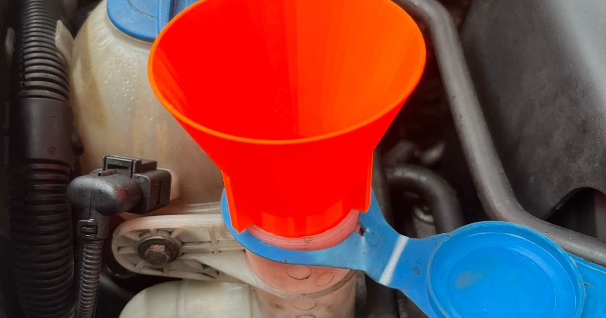 Washer fluid funnel by zababa | Download free STL model | Printables.com