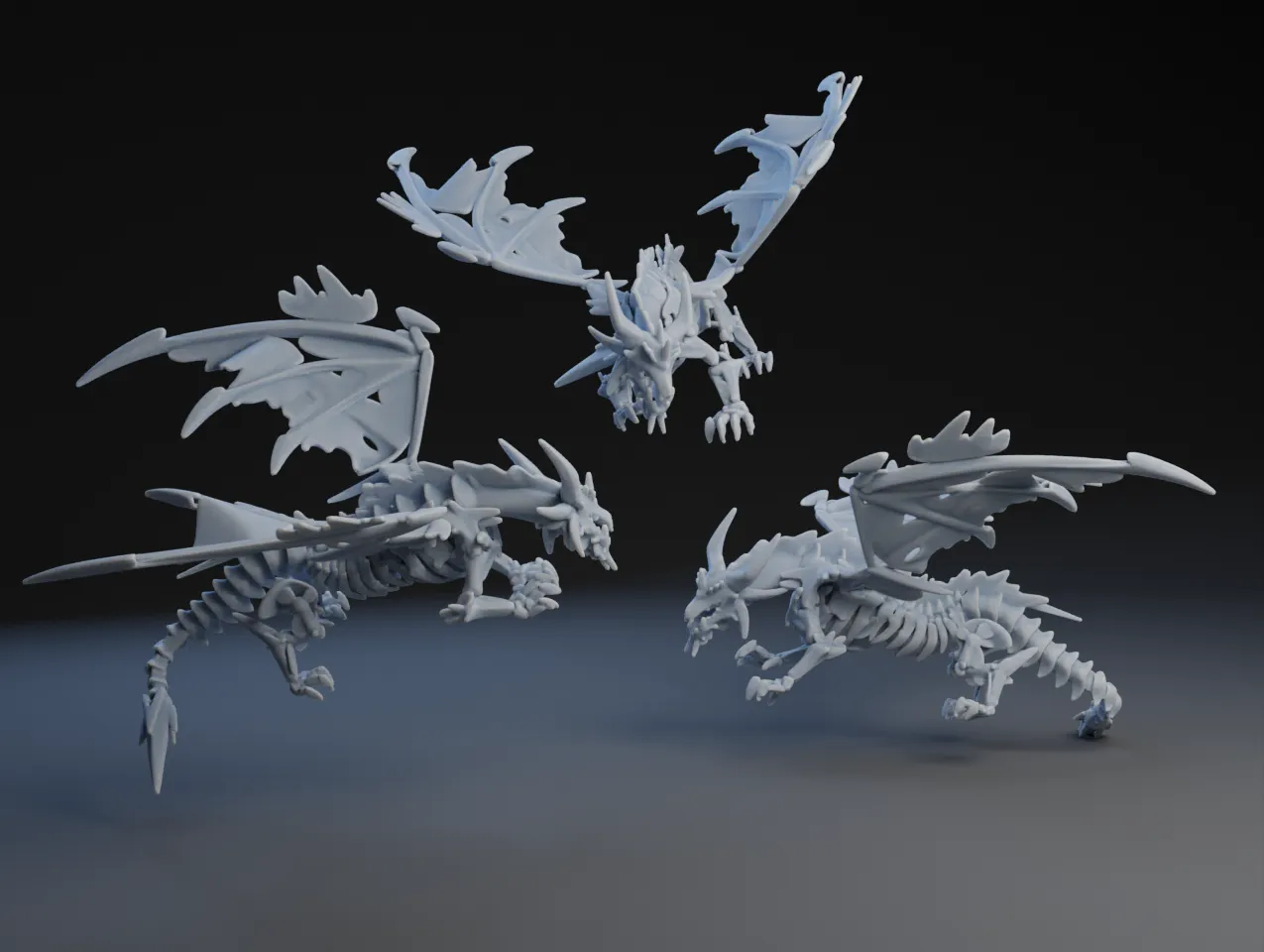 Dragon Skeleton by Peter Farell | Download free STL model | Printables.com