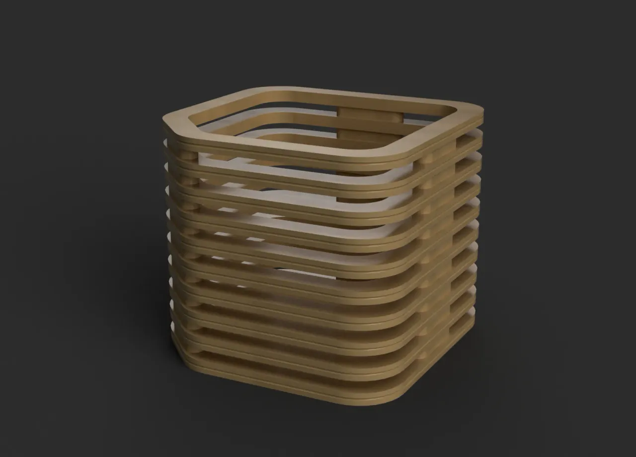 (No support) Open-Shelved Pencil Holder by RB3D | Download free STL ...