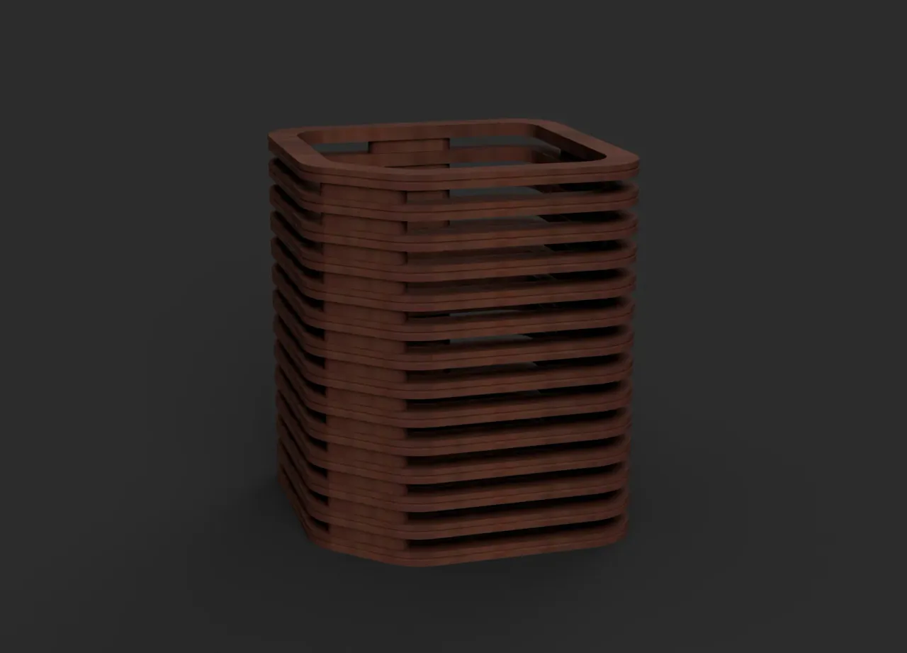(No support) Open-Shelved Pencil Holder by RB3D | Download free STL ...