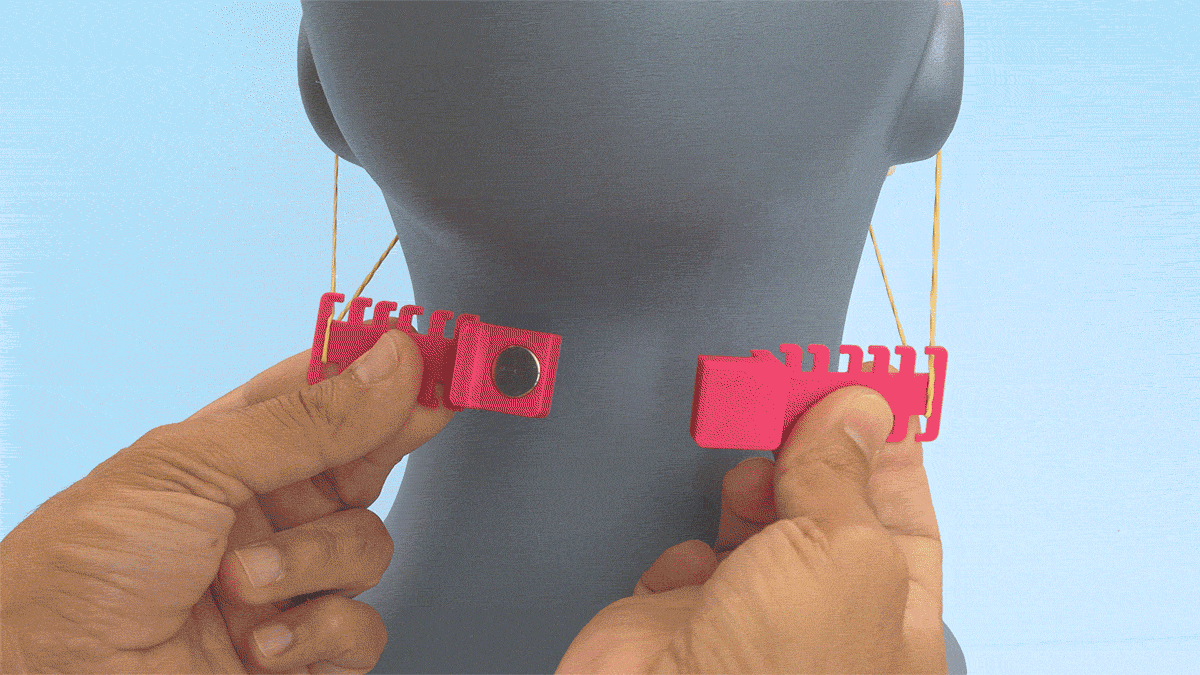 Fabric Face Mask Clips by Adafruit | Download free STL model ...