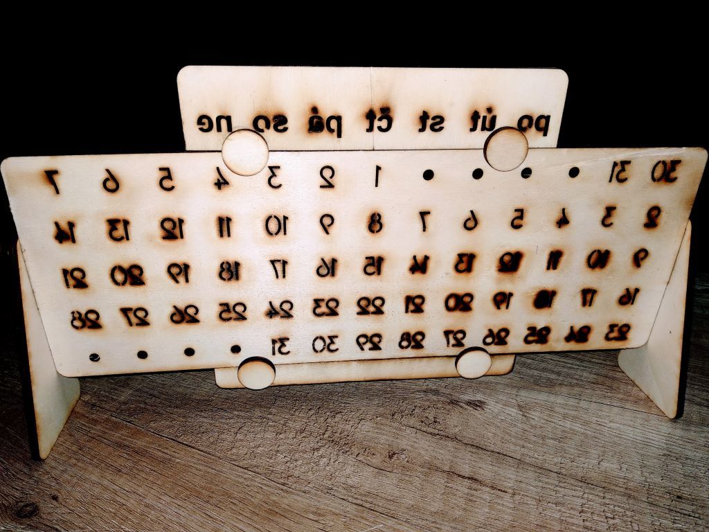 kalendar laser cut (ai, cdr, dxf, svg, lbrn) by pemlik | Download free ...