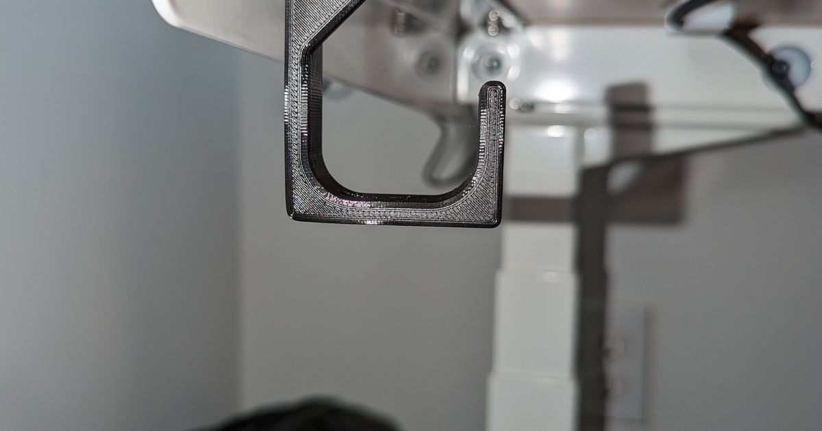 Flat top under table hook by Ben | Download free STL model | Printables.com
