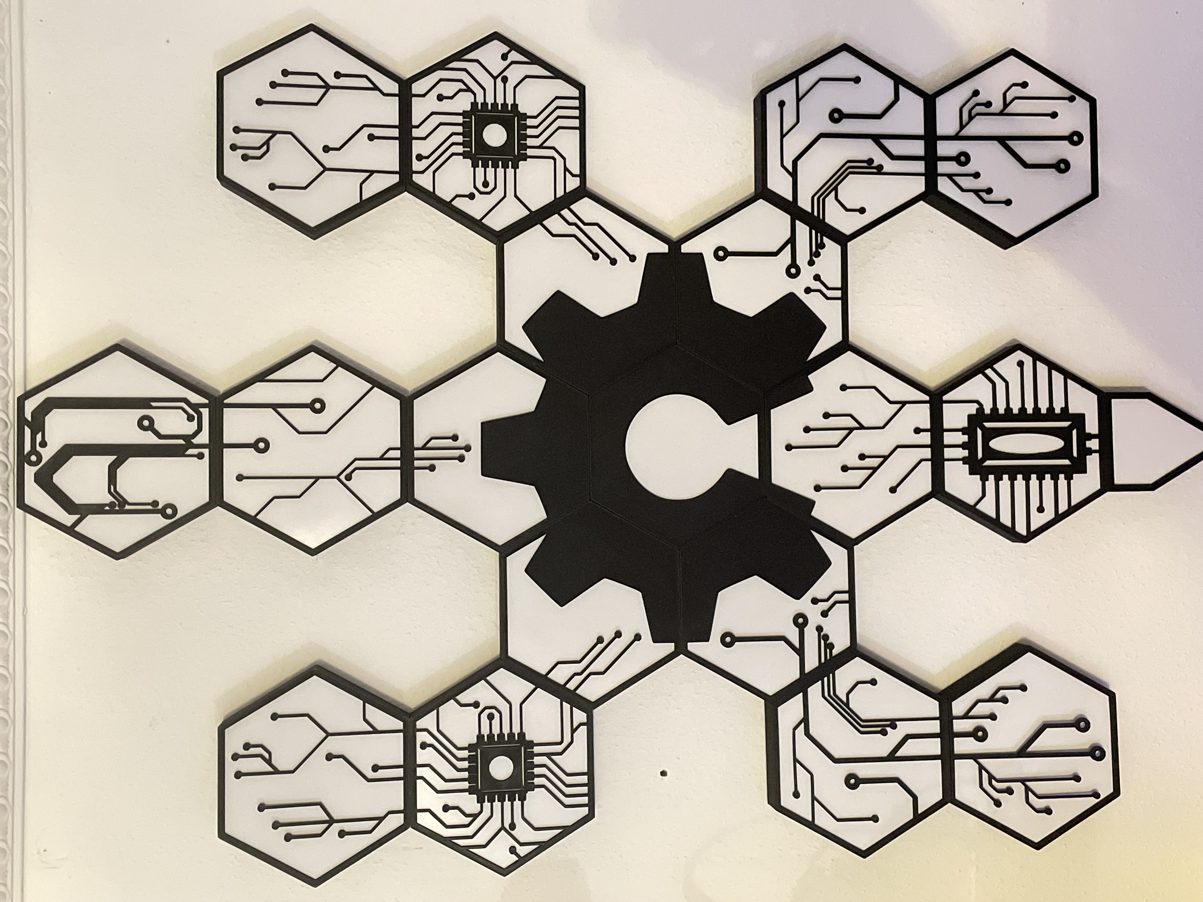 Hexagonal Nanoleaf - Electric Circuit by ajvisions | Download free STL ...