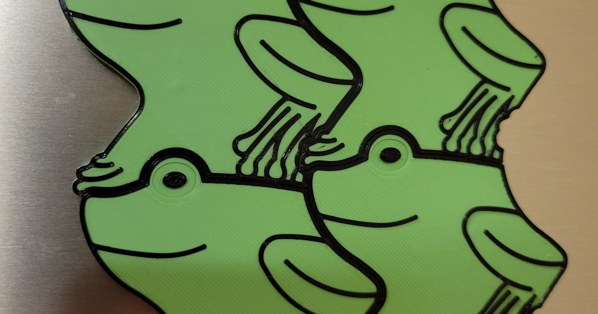 Cute Tessellating Frog - Fridge Magnet by RoboSwimmer | Download free ...