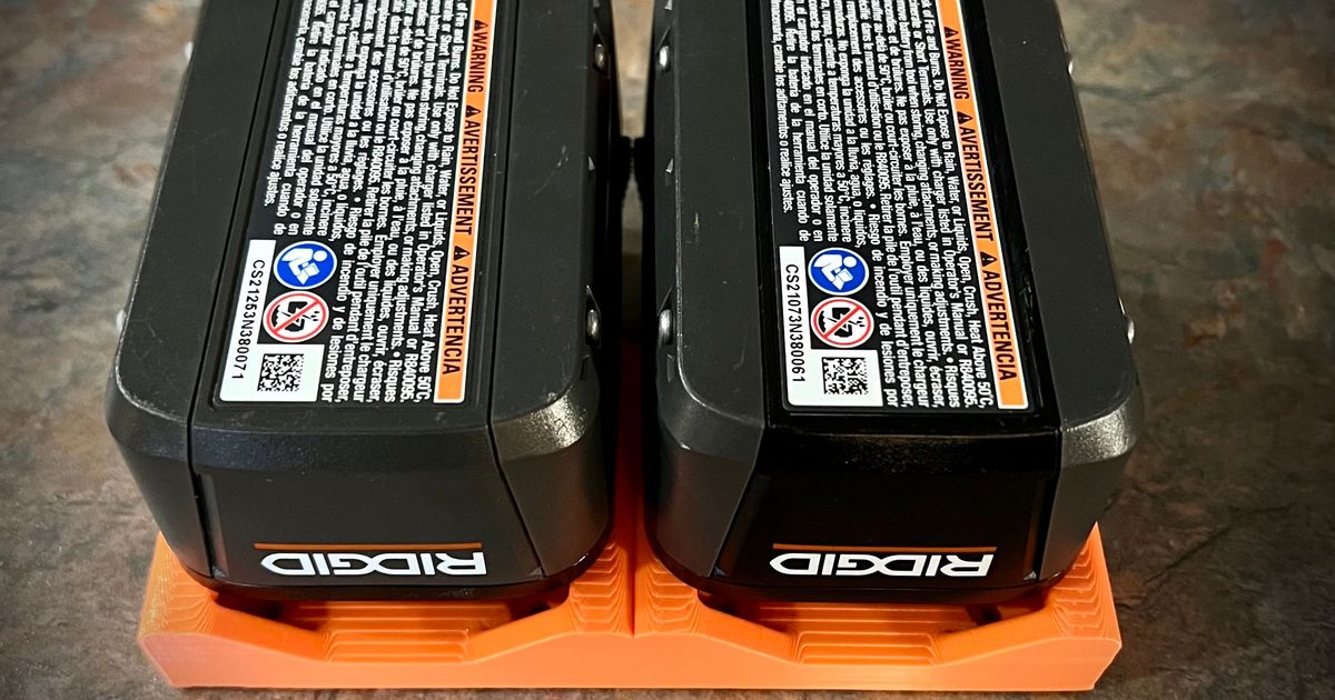 RIDGID Tools Double 18V Battery Holder with Slant by JA Prints and ...