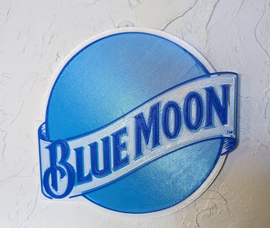 Blue Moon beer sign by Nuvz | Download free STL model | Printables.com