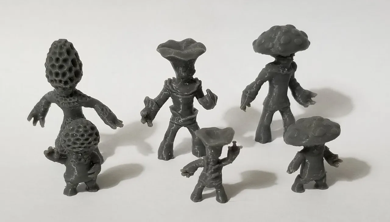 Morel and Chanterelle Myconids by Clay Rade | Download free STL model ...