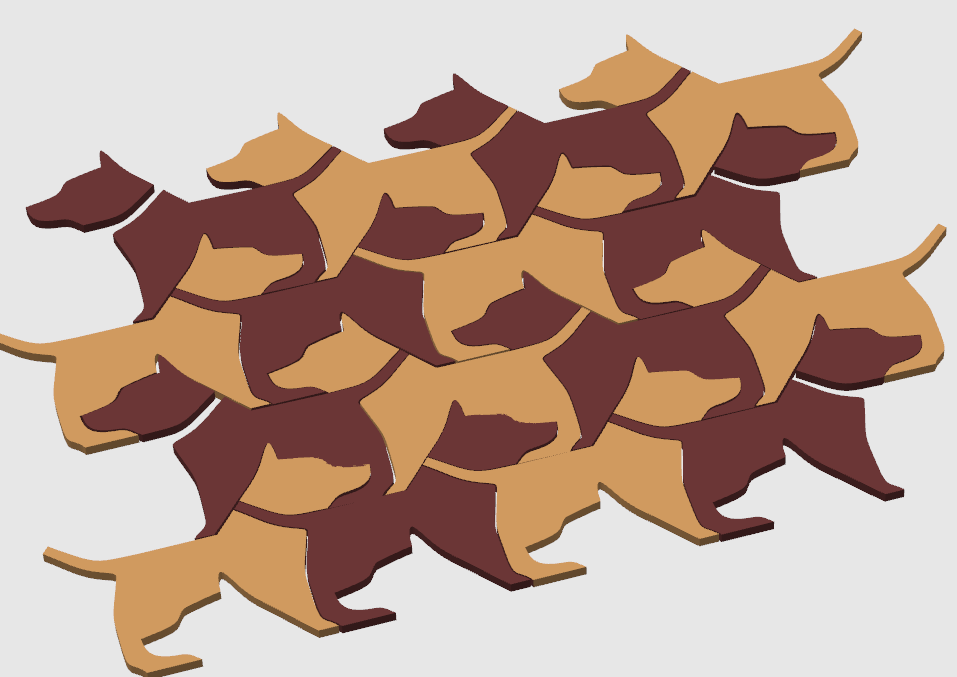 Tessellations: Dogs by Fran Gaur | Download free STL model | Printables.com