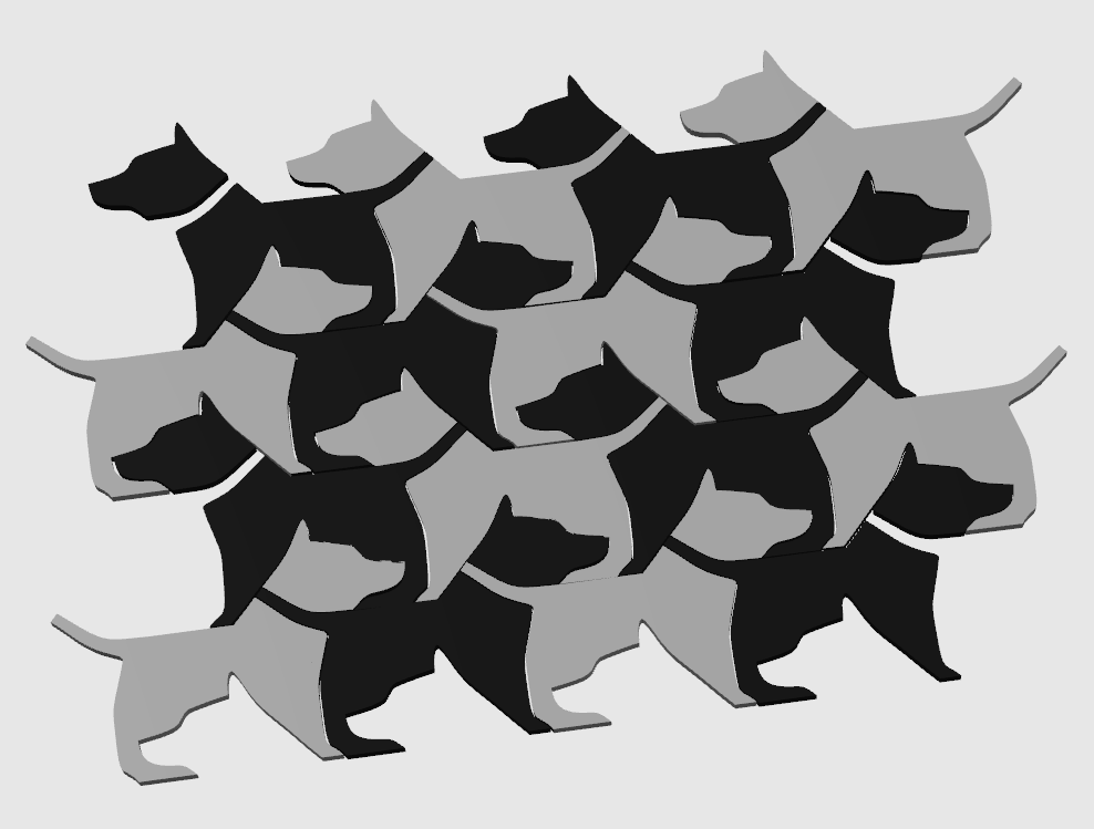 Tessellations: Dogs by Fran Gaur | Download free STL model | Printables.com