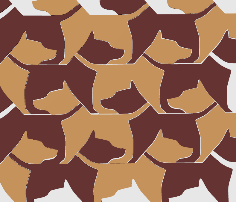 Tessellations: Dogs by Fran Gaur | Download free STL model | Printables.com