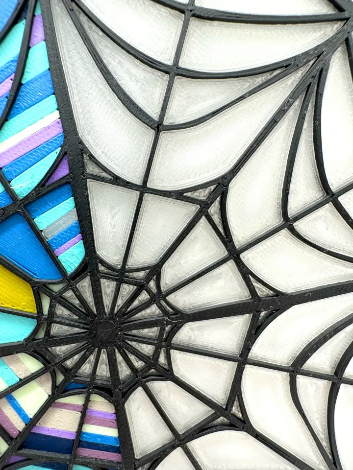 WEDNESDAY ADDAMS INSPIRED STAINED GLASS by Bambu Lab | Download free ...