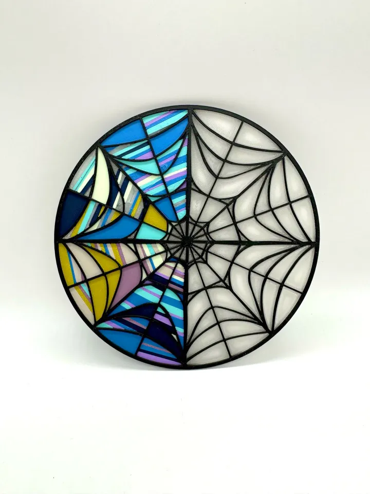 WEDNESDAY ADDAMS INSPIRED STAINED GLASS by Bambu Lab | Download free ...