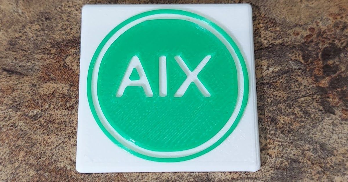 AIX Logo Plate and Keyring by ValleyGeek | Download free STL model ...