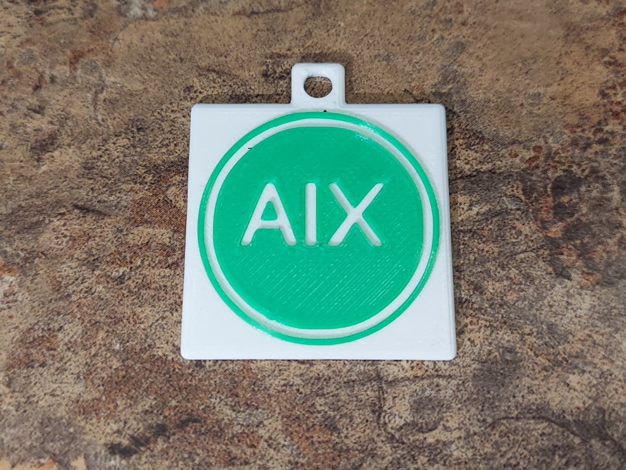 AIX Logo Plate and Keyring by ValleyGeek | Download free STL model ...