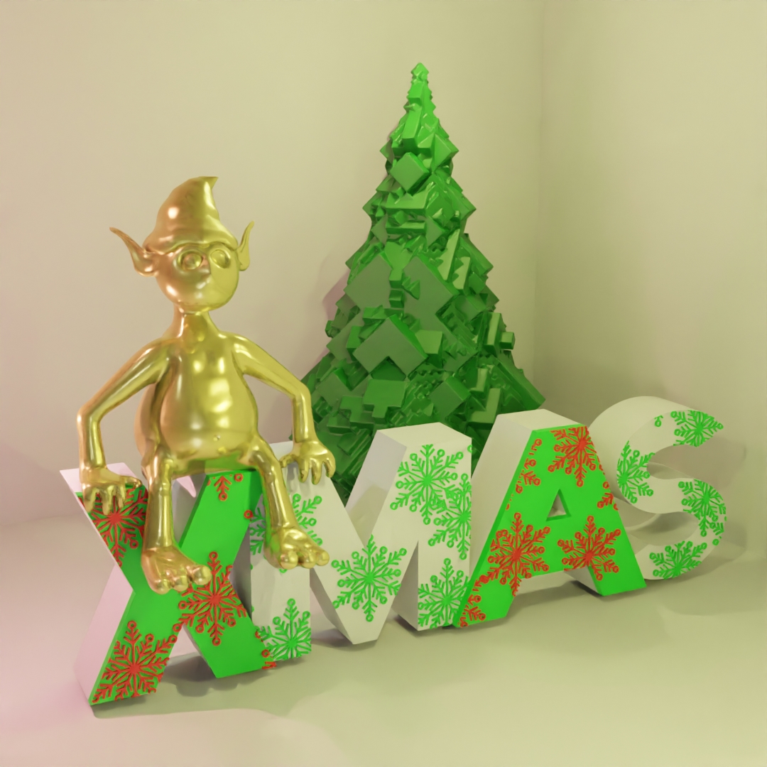 Snowflake XMAS letters !!!single extruder!!! by Maker81 | Download free ...