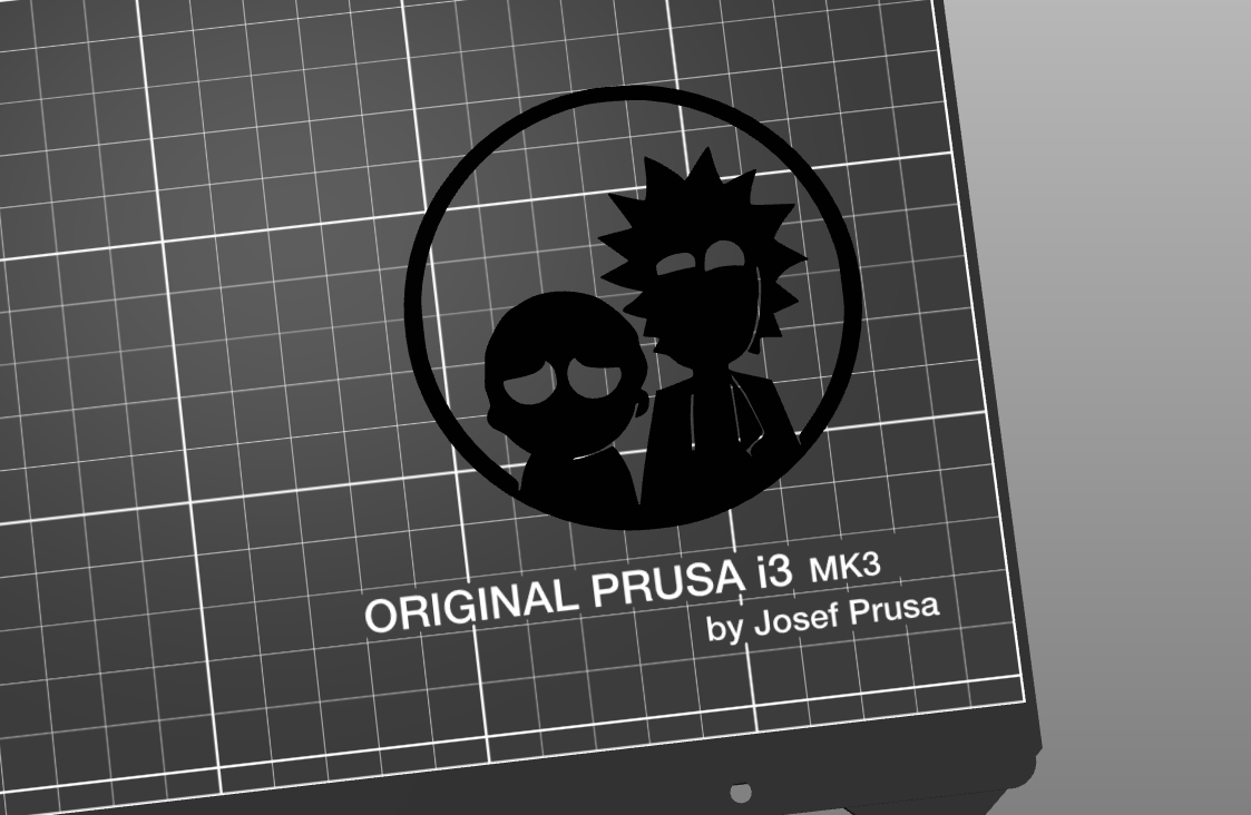 2D rick and morty wall logo by grila007 | Download free STL model ...